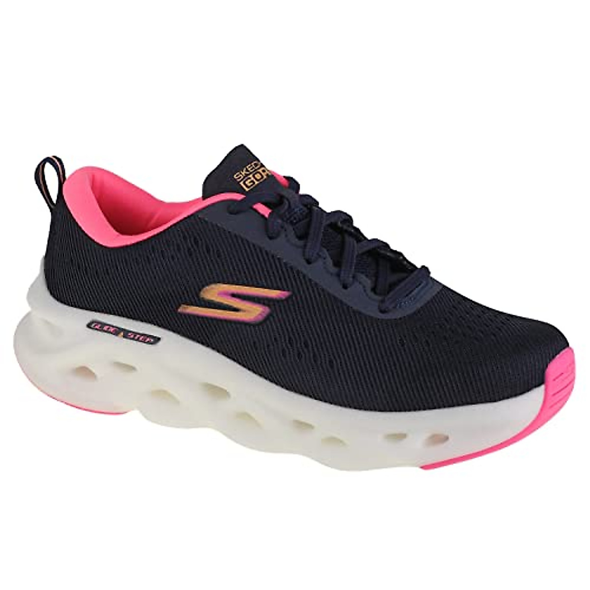 Skechers Women's GO Run Glide Step Hyper Sneaker, Navy, 9