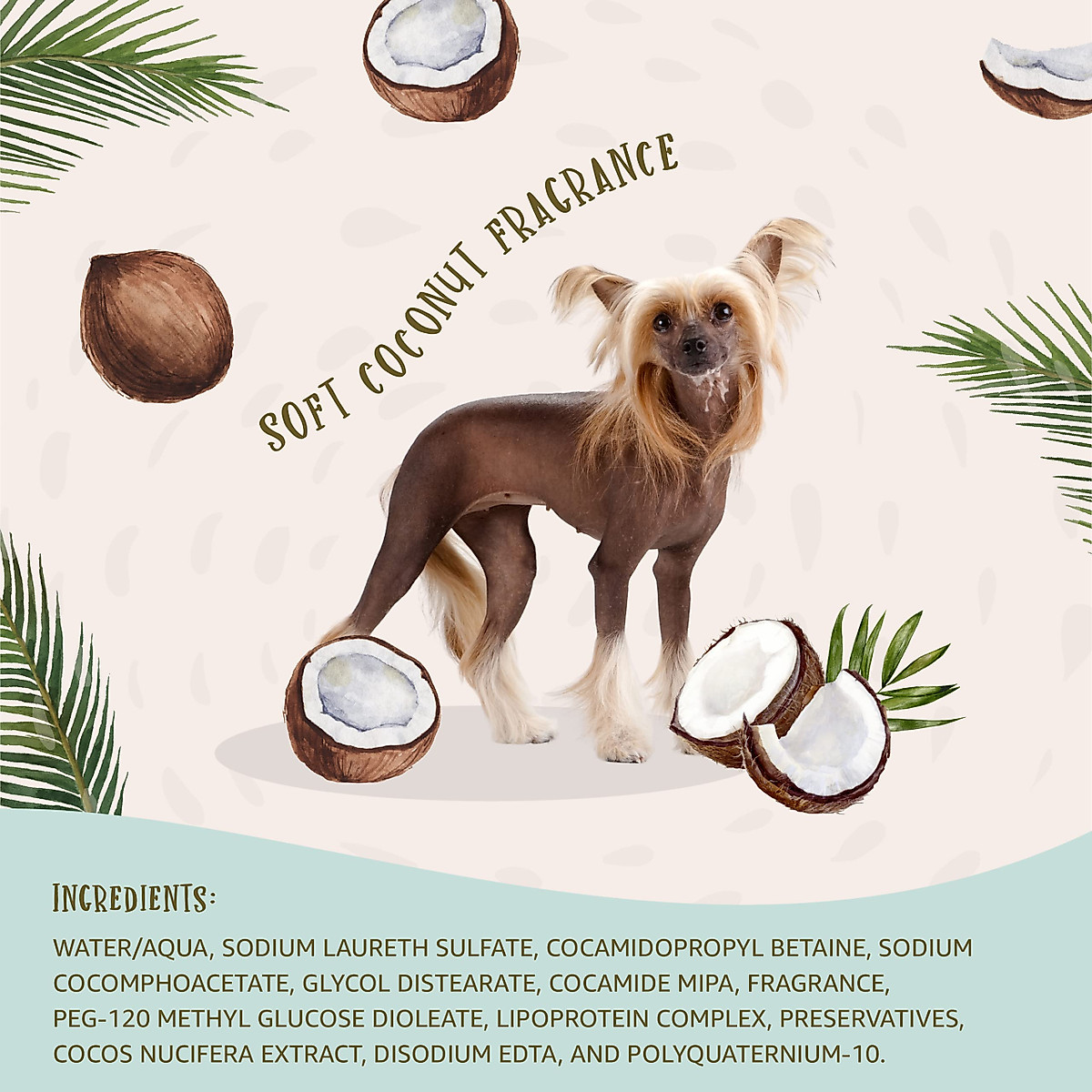 Hydra Senses Bliss Shampoo for Dogs and Cats, Coconut Water Pet Shampoo, Pet Moisturizing Shampoo for All Breeds, Repairs Coat Damage