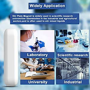 ONiLAB 8PCS 8 * 30mm Magnetic Stirrer Mixer Stir Bars, White Color, Stir Rod Magnetic, Laboratory Magnetic Stir Bar Set,Stir Plate Bar, Stir Plate Magnet Stick