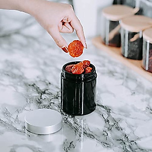 Infinity Jars Silver Collection 250 ml (8.5 fl oz) Black Ultraviolet Screw Top Jar