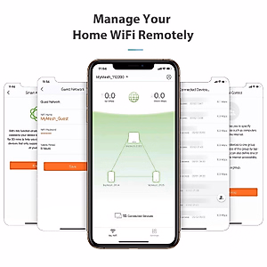 Meshforce M3 Mesh WiFi System (4 Pack), Up to 6000 sq.ft （8+ Rooms） Whole Home Coverage, WiFi Router Replacement, Parental Control, Plug-in Design (1 WiFi Point & 3 Dots)