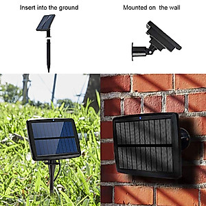 Solar String Lights Outdoor Waterproof LED Shatterproof 48FT Heavy Duty with 17 Plastic Hanging S14 Edison Bulbs Balcony Fence Patio Light