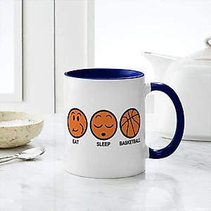 CafePress Eat Sleep Basketball Mug Ceramic Coffee Mug, Tea Cup 11 oz