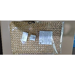 Esoes Wicker Storage Basket Woven Rattan Storage Box With Lids Seagrass Laundry Baskets Makeup Organizer For Bathroom, Living Room, Kitchen (L)