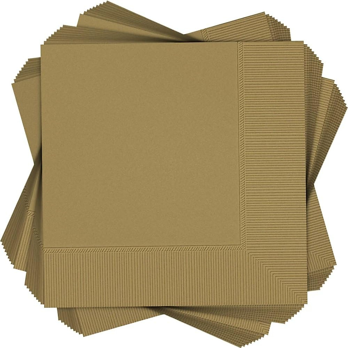 Gold 2-Ply Dinner Napkins - 8" (Pack Of 40) - Vibrant & Durable Paper For Parties, Events & Everyday Use