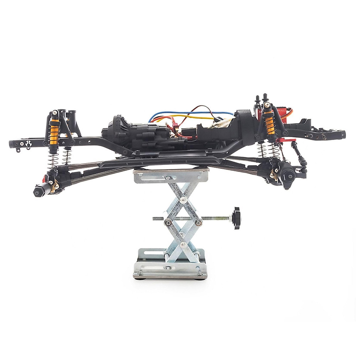 RXZIXYL Adjustable Lifting Stand Display Table Woodworking Lifter Jack for RC Crawler Car TRX4 SCX10 Wraith RR10 Arrma Kraton Losi LMT (100x100mm)