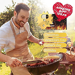 Grill Scraper BBQ Stocking Stuffer - Kitchen Gadgets Accessories Gifts for Men Women Safe Grate Cleaner Tools with Bottle Opener for Barbeque Cleaning Bristle-Free Must Have Cool Grilling Gifts Ideas