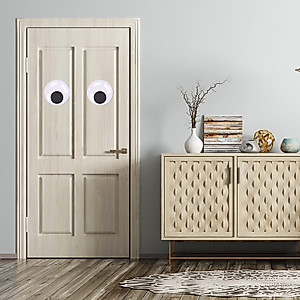 2 Pcs 7.5 Inches Giant Wiggle Eyes Plastic Large Wiggle Eyes with Self Adhesive for DIY Craft Decorations Chritsmas Tree Party Decorations