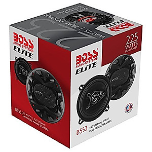 BOSS Audio Systems Elite B553 5.25 Inch Car Speakers - 225 Watts of Power Per Pair, 112.5 Watts Each, 3 Way, Sold in Pairs