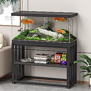 DeaTee Fish Tank Stand 40 Gallon Heavy Duty Thickened Metal Aquarium Stand Aquarium Reptile Breeder Tank Stand Terrarium Stand 36.5 x 18.5 x 29.5, Weight Capacity 700LBS