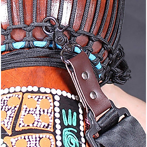 Adjustable Djembe Shoulder Strap with Thickening Pad/Drum Sling/African Drum Shoulder Harness/African Hand Percussion Accessories (Drum Is Not Including)