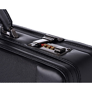 Alpine Swiss Expandable Attache Case Dual Combination Lock Hard Side Briefcase, Black