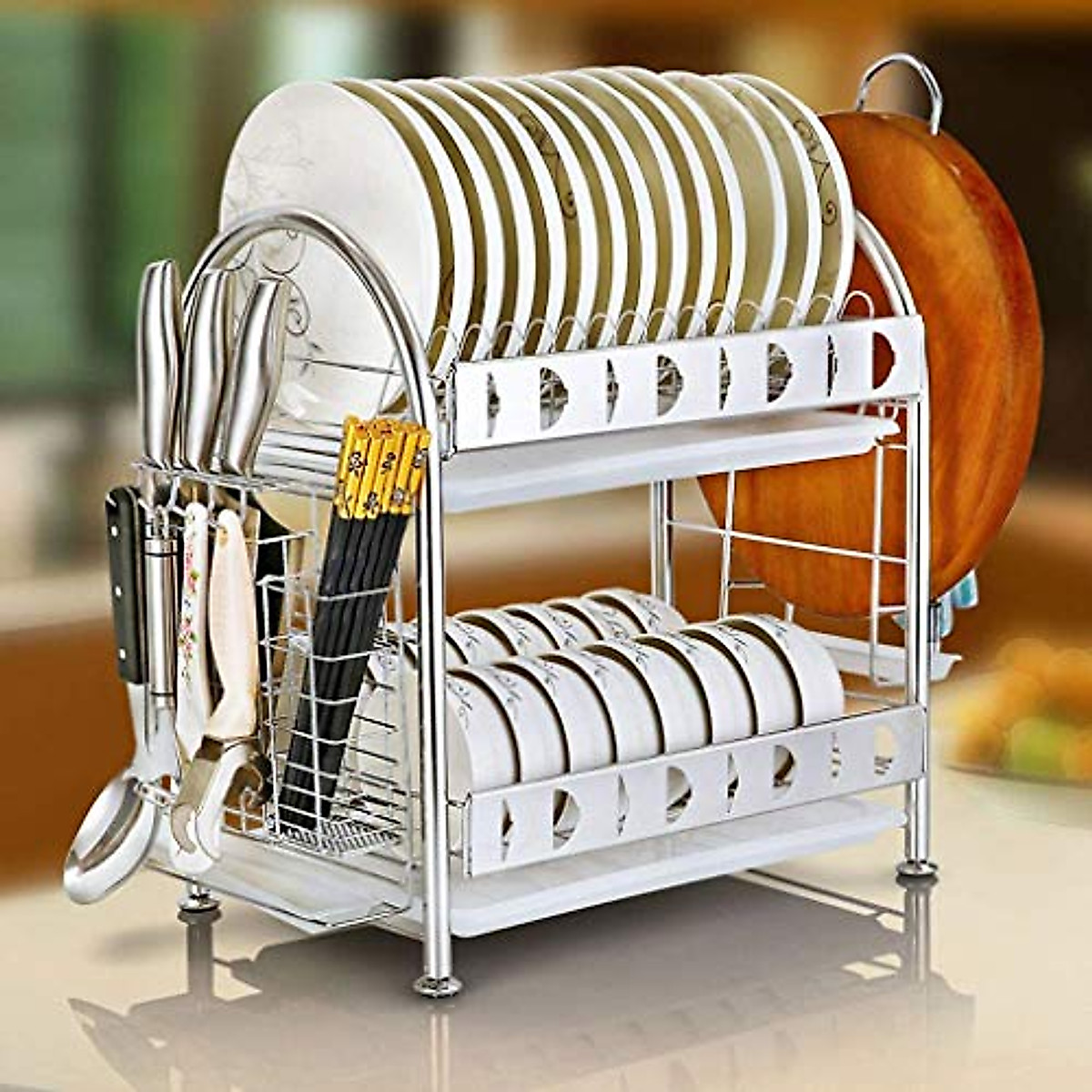 SDGH Stainless Steel Dish Rack - Kitchen Rack Storage Rack Sink Drying Dish Rack
