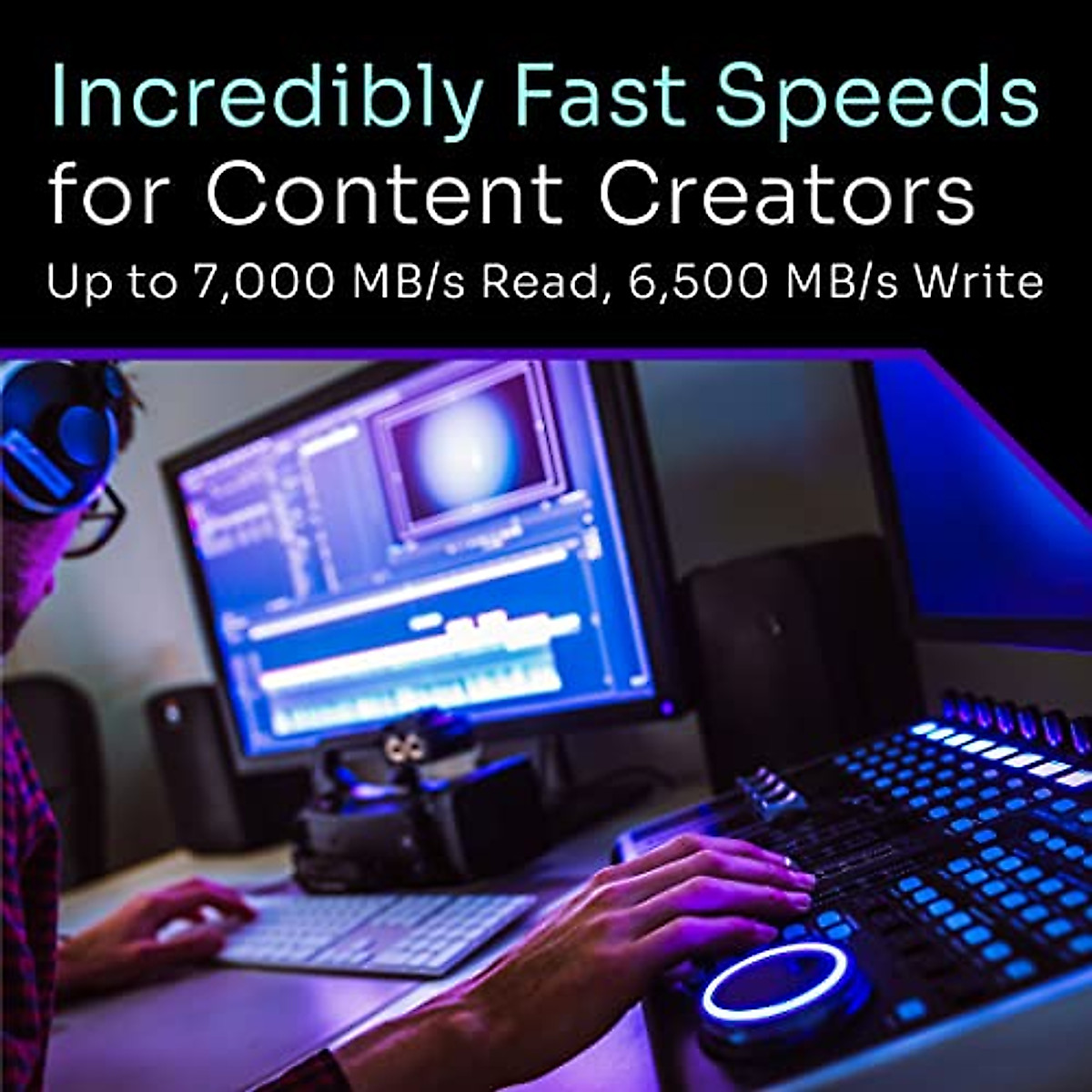 Solidigm™ P44 Pro Series 1TB PCIe GEN 4 NVMe 4.0 x4 M.2 2280 3D NAND Internal Solid State Drive, Read/Write Speed up to 7000MB/s and 6500MB/s, SSDPFKKW010X7X1…