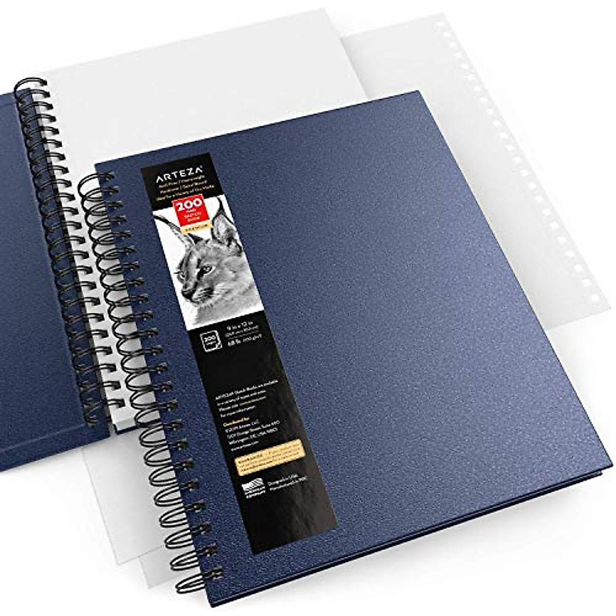 ARTEZA Spiral Sketch Book 9x12 Drawing Pad 2 pack 100 Sheets Sketch Pads for Drawing for Adults & Teens