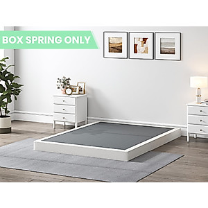 QEROMY Queen Box Spring - 5 Inch Low Profile Box Spring for Queen Bed, Sturdy Metal Frame Mattress Foundation, Easy Assembly, Quiet & Noise-Free