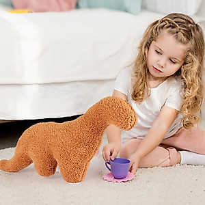 Yeqivo Dino Chicken Nugget Plush, Soft Dino Nugget Pillow Cute Dinosaur Chicken Nuggets Pillow Gifts for Kids Adults Girlfriend(Brontosaurus, 30cm)