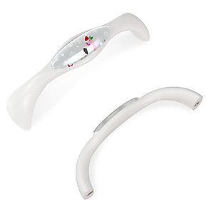 RODAILYCAY Merry Christmas 4 Packs Kitchen Drawer Pulls, Crystal Glass Cabinet Handles Pulls, Cupboard Door Knobs, Kitchen Hardware Pulls for Dresser Drawers