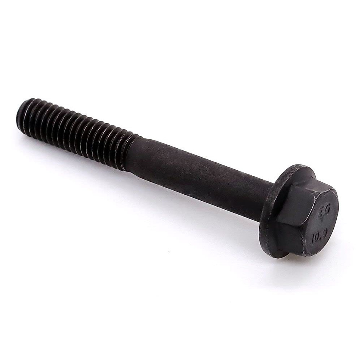 Glvaner M6-1.0 x 30mm (25 pcs) Alloy Steel Flanged Washer Head Hex Bolts, Extra-Large Washer Head, 10.9 Grade Black Oxide Finish GB5789 Partial Thread