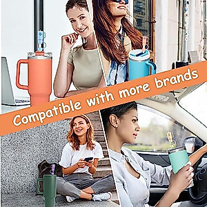 AIERSA 5Pcs Straw Cover Cap for Stanley Cup, Silicone Straw Topper Compatible with Stanley 30&40 Oz Tumbler with Handle,Straw Tip Covers for Stanley Cups Accessories