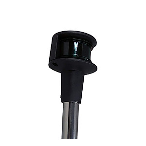 Pactrade Marine Bow Lights for Boats - Incandescent 12-Inch Red and Green Boat Bow Light with Removable Base (Angled Pole) | Boat Navigation Lights for Kayak Fishing Boat Small Boat | 1 NM Visibility