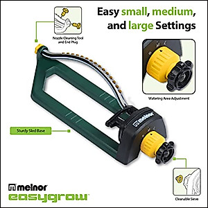 Melnor 65151AMZ Oscillating Sprinkler with 15 Precision Nozzles and QuickConnects