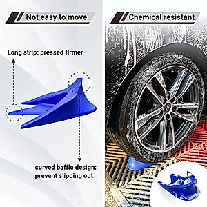 HOXWELL Hose Guide for Car Wash Tool, Durable Plastic Wash Hose for Car Detailer, Prevent Hose Stucking Under Tires (4 Packs Blue)