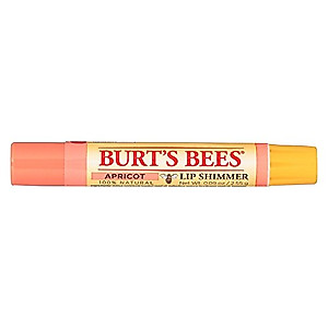Burt's Bees Lip Shimmer, Apricot 0.09 oz (Pack of 4)