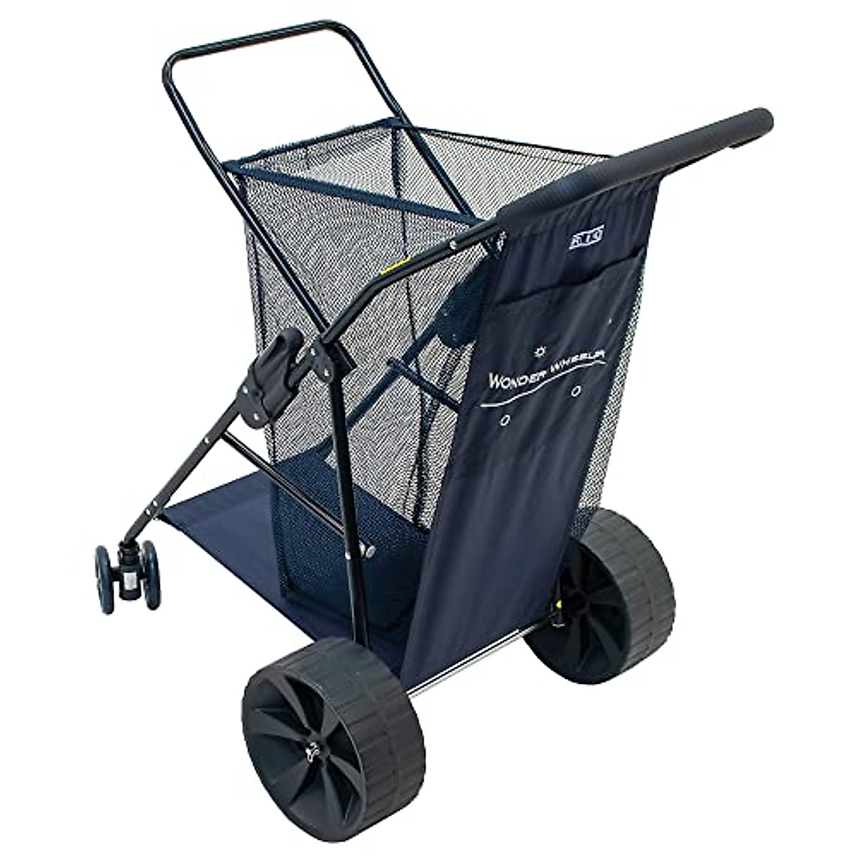 Rio Beach Wonder Wheeler II Wide Utility, Lawn, and Beach Cart, Navy
