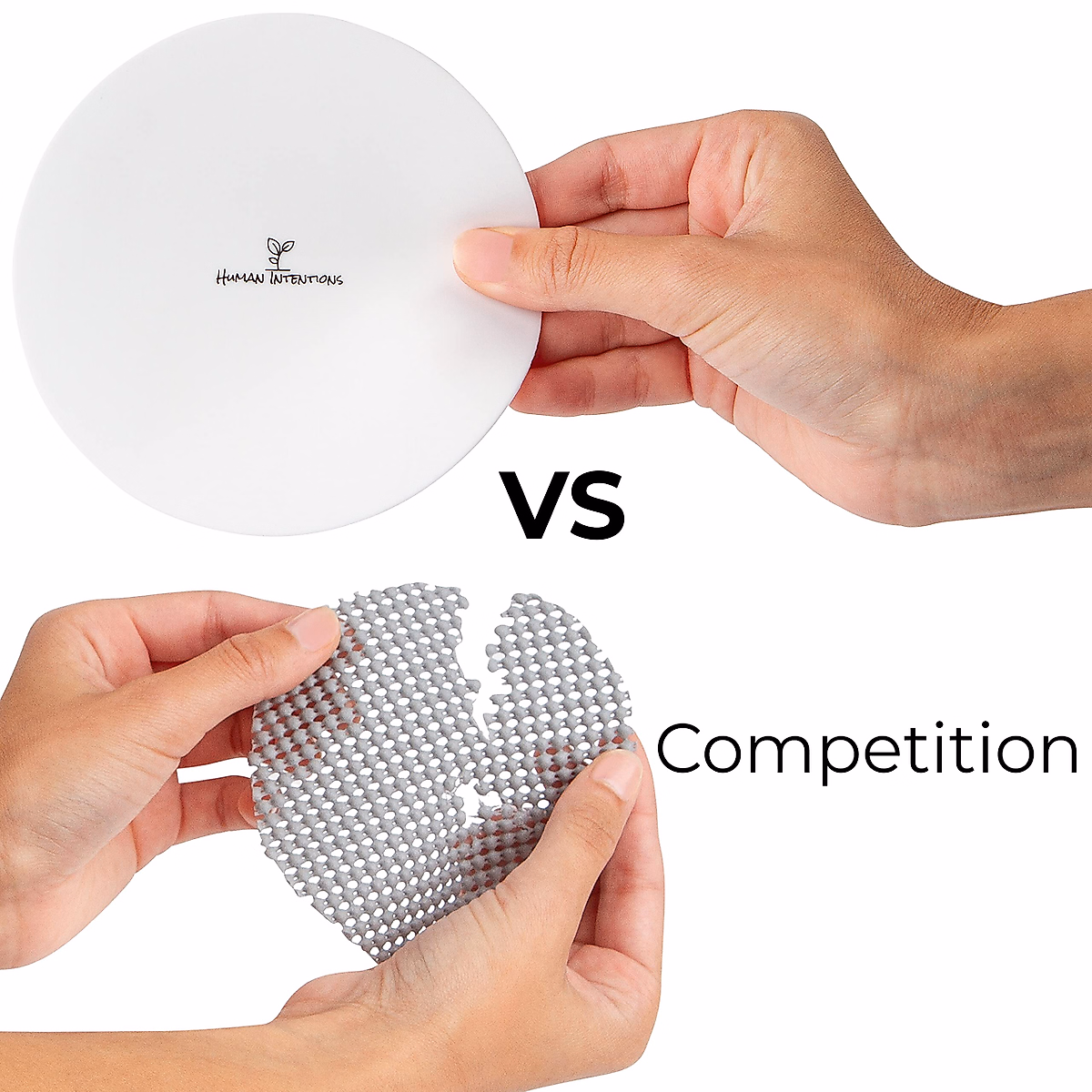 Human Intentions Jar Opener (4PK) - Rubber Jar Gripper for Weak Hands - Bottle Opener for Arthritic Hands - Jar Opener Gripper Pad - Lid Opener Non Tear - Coaster - Trivet