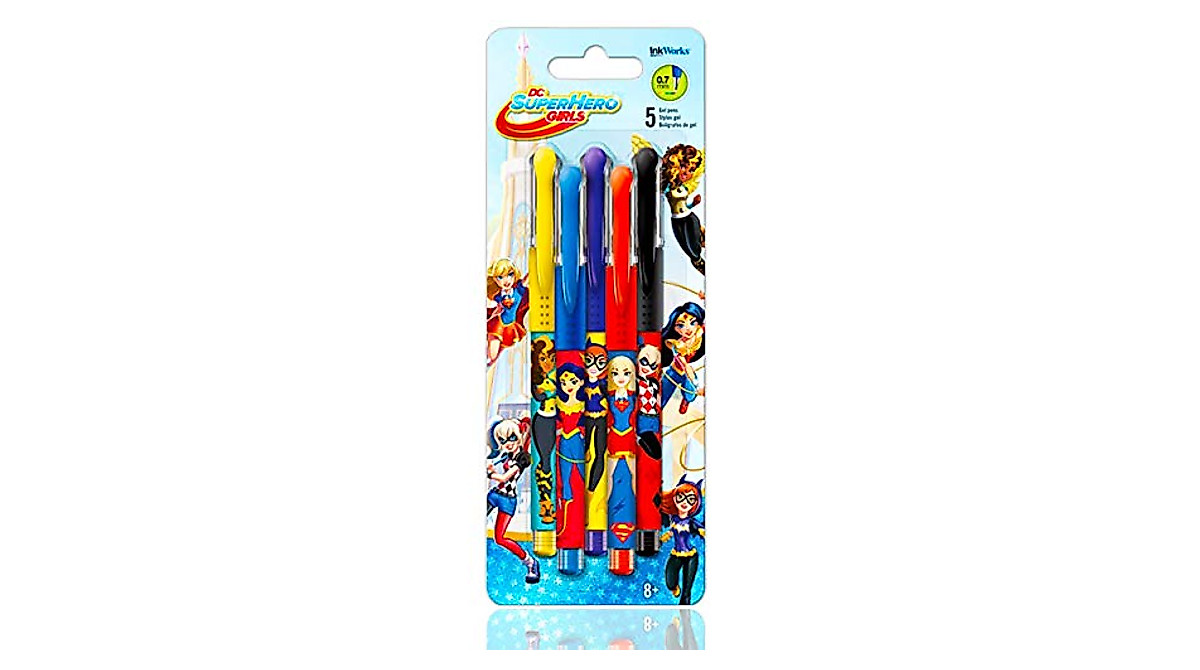 InkWorks DC Super Hero Girls Gel Pens - 5 Vibrant Colors
