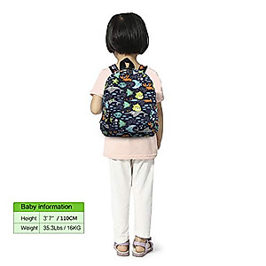 Zicac Children's Cute Canvas Backpacks Toddler Backpack (M, Blue)