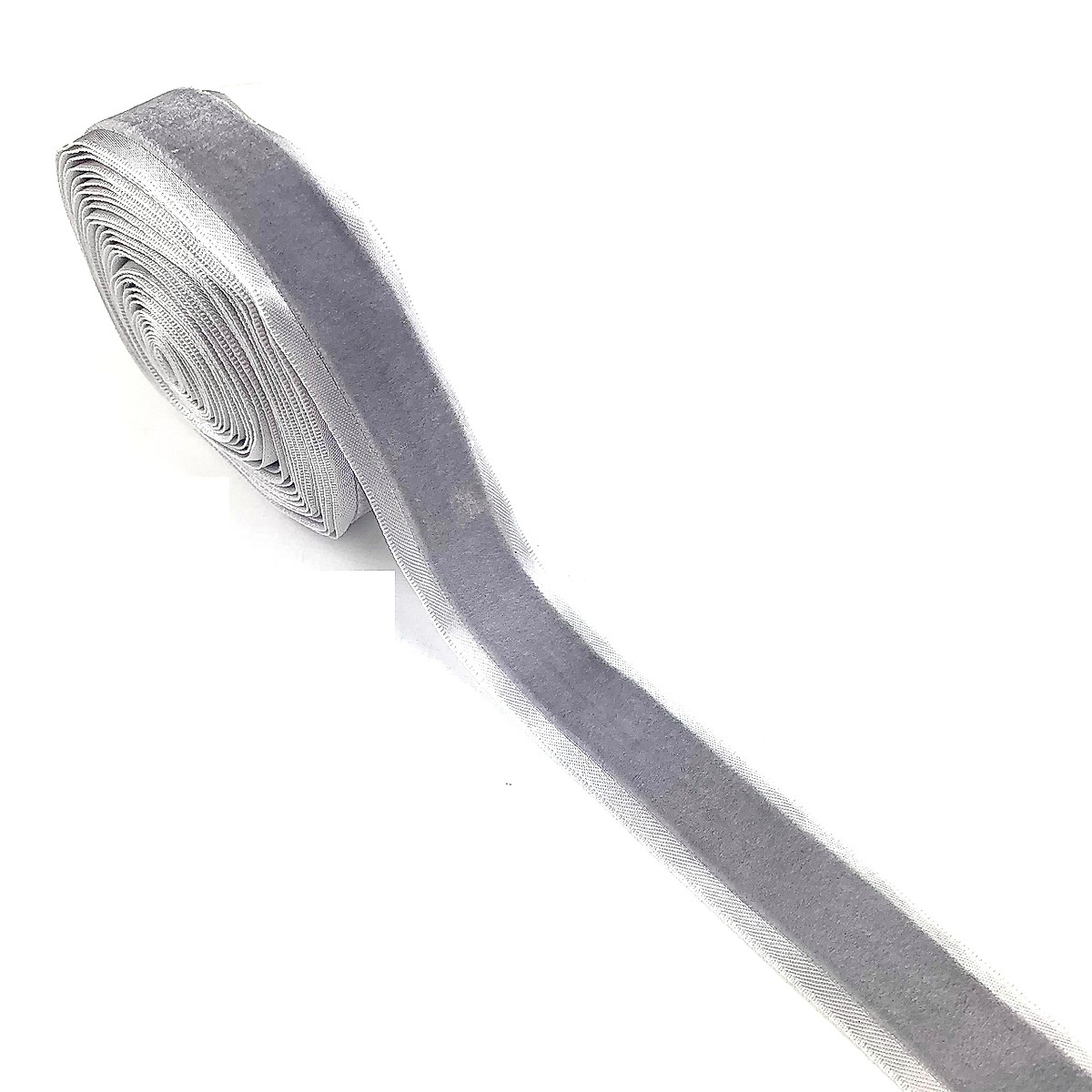 Heyiwell 5Yard Grey Single Face Velvet Ribbon Edge Wired Wrapping,Hair Bows,DIY Crafts 25mm(1" Inch)