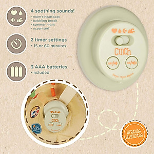 M CARKUMI Cinch by dexbaby Plush Sleep Aid Womb Sound Soother (Lamb)