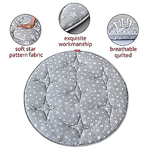 Pop Up Play Tent Mat, Baby Padded Floor Mat Round, Anti Slip Kids Tents Indoor Playhouses Mat, 40'' x 40'' Round Area Rug, Baby Play Mat Round, Pop Up Play Mat for Toddlers and Kids Playtime