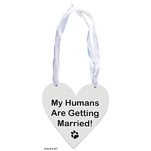 Pulse Brands Engagement Photo Prop Sign - My Humans are Getting Married - Engagement Gifts - Bride to Be - Engaged - Engagement Gifts for Couples (White)