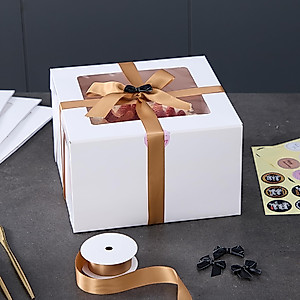 HAUS SPIRIT 20pcs 10x10x5 Cake Boxes USA Made | Cajas Para Pastel | 450GSM Military Grade Most Certified 10inch Cake Boxes