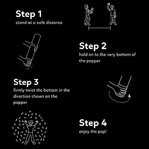 2 Pack X-Large Multicolor Biodegradable Confetti Cannon Confetti Poppers | Multicolor | TUR Party Supplies | Launches Up to 35ft | Jumbo (24 in) | Party Poppers for Graduation, Birthdays and Weddings.