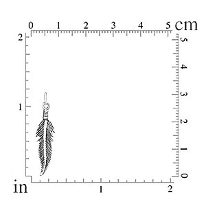 Mimi 925 Sterling Silver Feather Charm Pendant
