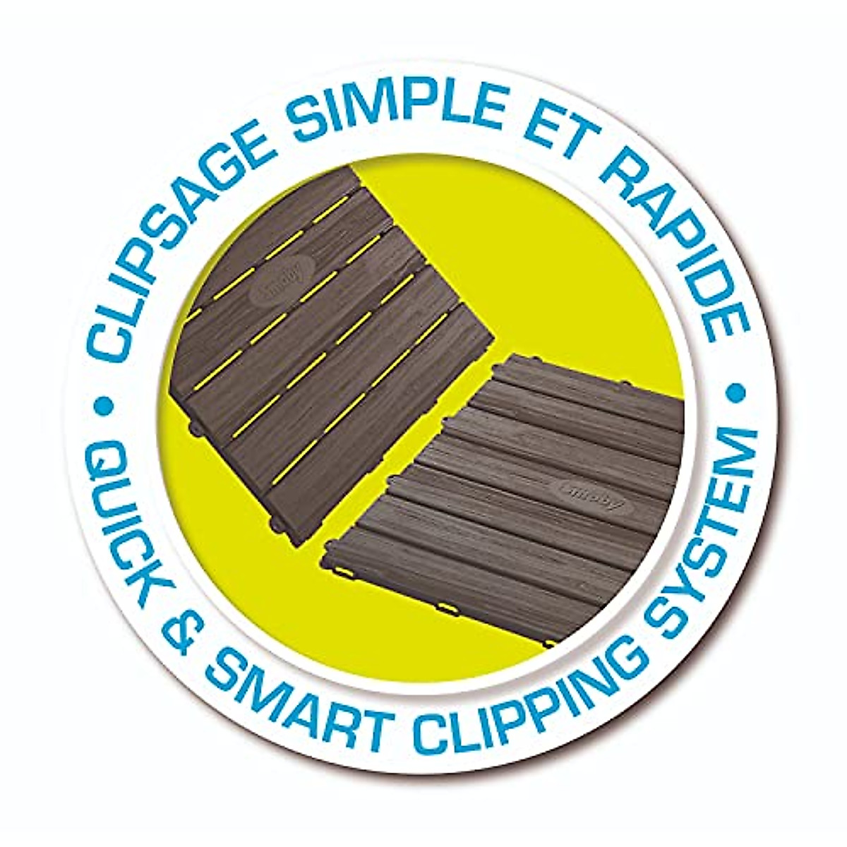 Smoby- Set of 6 Playhouse, Floor Tiles, Brown, Indoor or Outdoor Use, Plastic, Convenient for Use with Most Playhouses, for Ages 2 and up