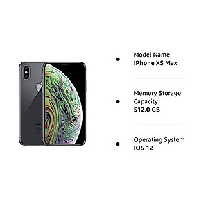 Apple iPhone XS Max, US Version, 512GB, Space Gray - T-Mobile (Renewed)