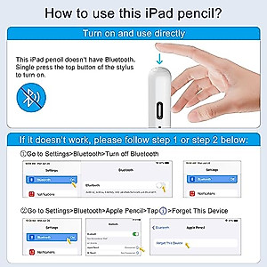 Stylus Pen for iPad, 13 mins Fast Charging Apple iPad Pencil with Palm Rejection, Tilt Sensitivity, Work for 2018-2022 iPad Air 3/4/5, iPad Mini 5/6, iPad 6/7/8/9/10, iPad Pro 11", iPad Pro 12.9"