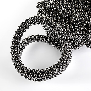 YUSHINY Women Acrylic Beaded Ladder Evening HandBag Box with Zipper Closure for Wedding Party (Black)