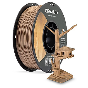Creality Wood Filament PLA, 3D Printer Filament 1.75 mm, Smooth Silk Texture, Toughness, 1kg(2.2lbs)/Spool Printing Filament, for All FDM Printers (Wood)