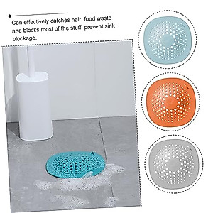 4pcs Anti-Clogging Floor Drain Bath tub Drain Covers tub Drain Covers for bathtubs Floor Drain Strainer Hair/Vegetable Scraps/Garbage Silicone Hair Catcher Sink Drain Stopper TPR