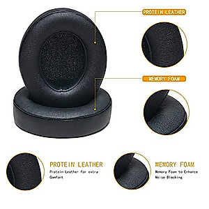 Muigiwi Replacement Studio 2 Ear Pads Memory Foam Ear Cushions Compatible with Studio2.0 / Studio3.0 Wireless/Wired Over Ear Headphones Earpads (Black)