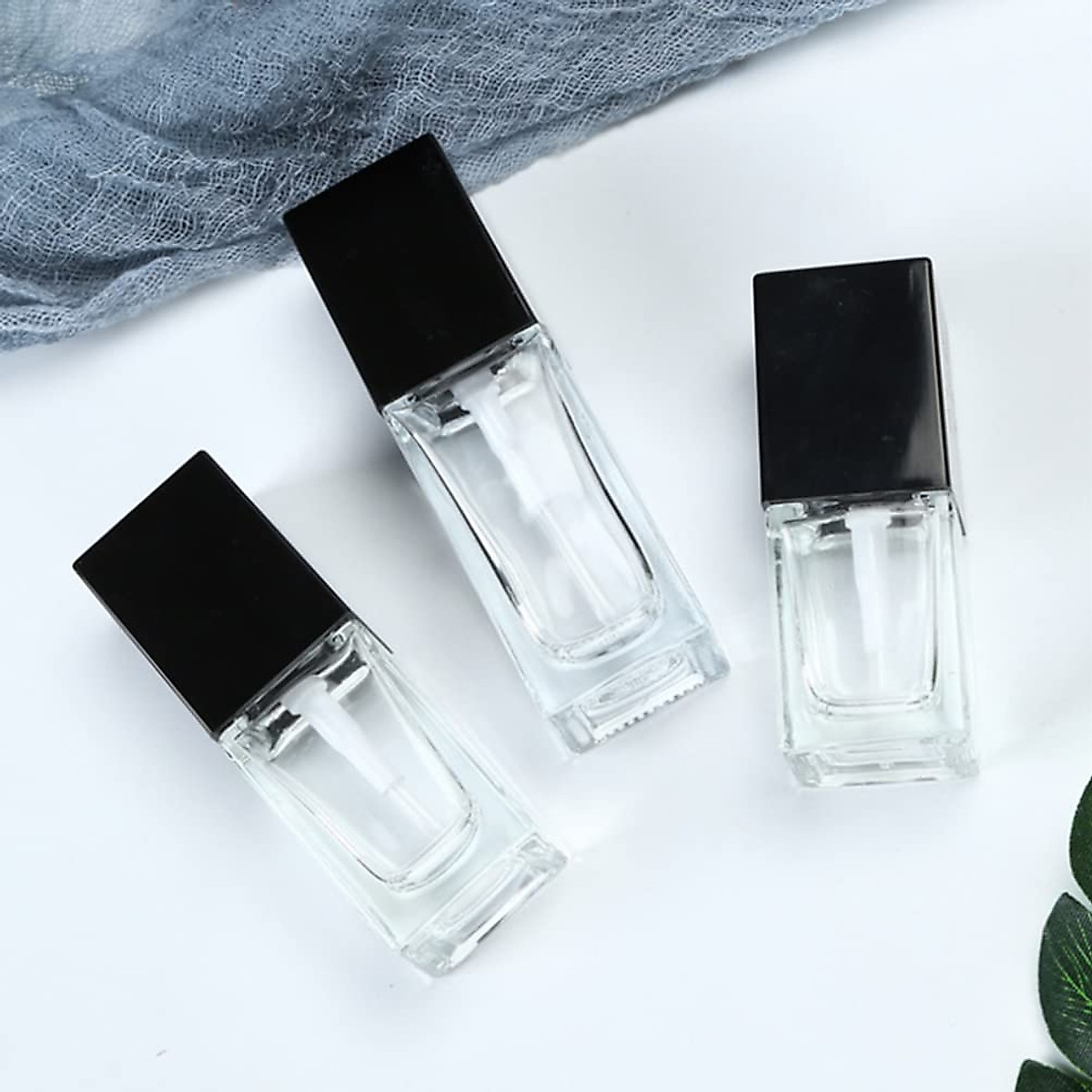 2 PCS 15ML (0.5 oz) Empty Refillable Cream Liquid Foundation Glass Container Pump Bottle Dispenser Storag Bottle for Travel