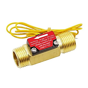 2pcs Fluidmeter Counter 1.5-30L/min DN15 Brass Water Meter Flowmeter Water Meter External Thread Stainless Steel