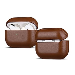 Lopie Brown Leather Case for AirPods Pro 2nd Generation, Handmade, 360-Degree Protection, Lightning Port Access