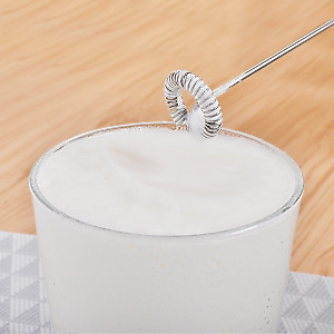 Milk Frother Handheld,3-Speed Rechargeable Coffee Foamer Drink Whisk with 3 Stainless Steel Heads Electric USB C Whisk for Coffee, Latte, Cappuccino, Hot Chocolate, Protein,Egg light Black